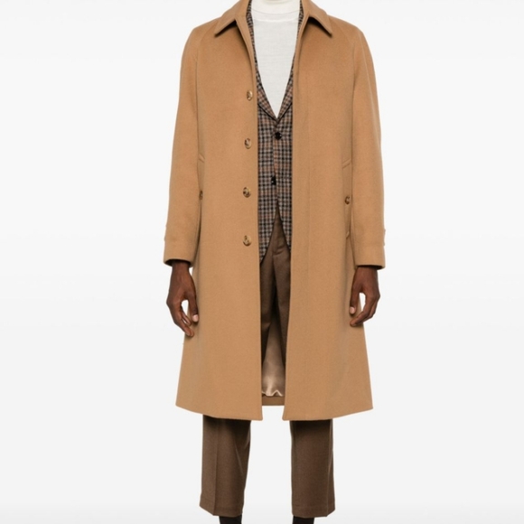 Sears | Jackets & Coats | Mens Vintage Camel Faux Fur Lined Garberdine ...